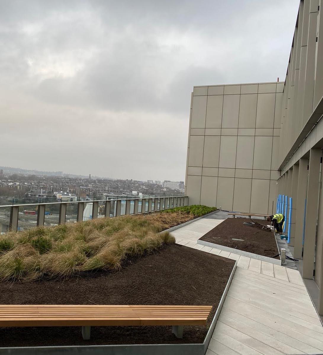 Rooftop Garden in Kings Cross | Amber Valley Stone